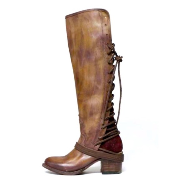 freebird | Shoes | Freebird By Steven Coal Tan Leather Boots Lace Up ...